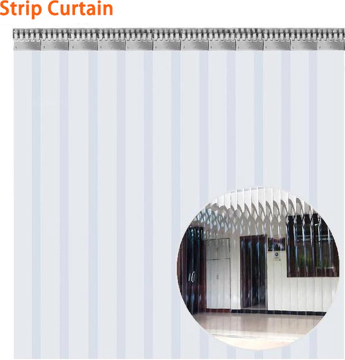 Strokengordijn - PVC - Kunststof - Eenvoudig te installeren - Met ...
