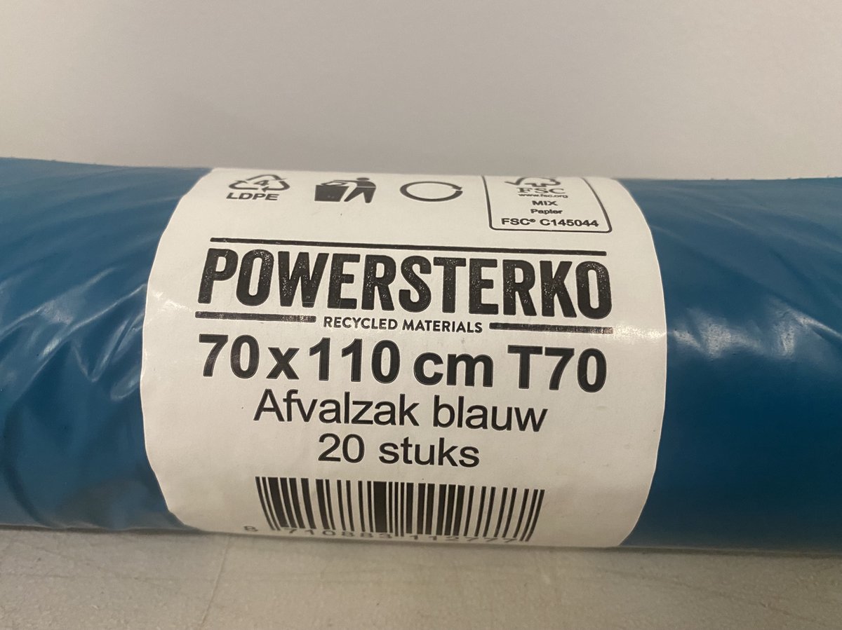 LDPE AFVALZAKKEN BLAUW T 70 10 STUKS 70*100 | bol.com