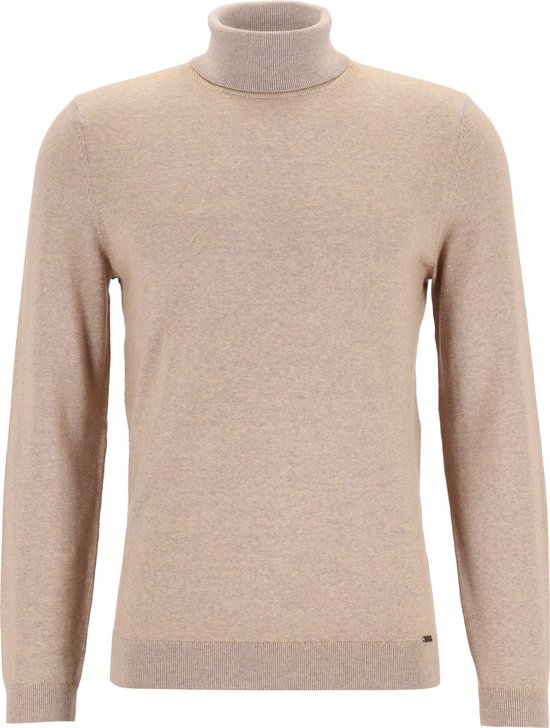 OLYMP Level 5 body fit trui wol - coltrui - beige - Maat: M | bol.com