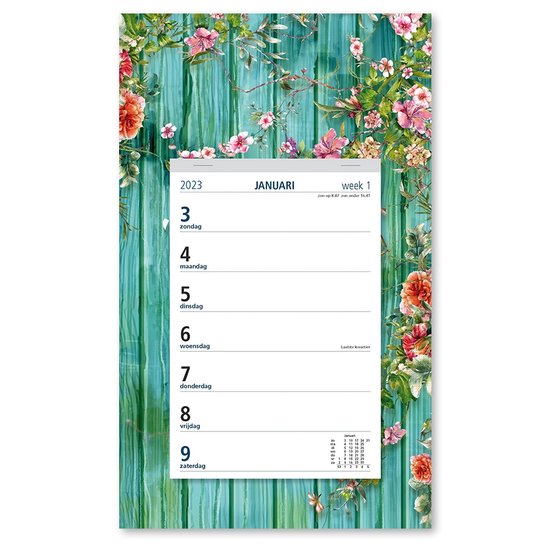 Castelli kalender H51 2023 - 1 week A5 kolom - Weekkalender dessin ...