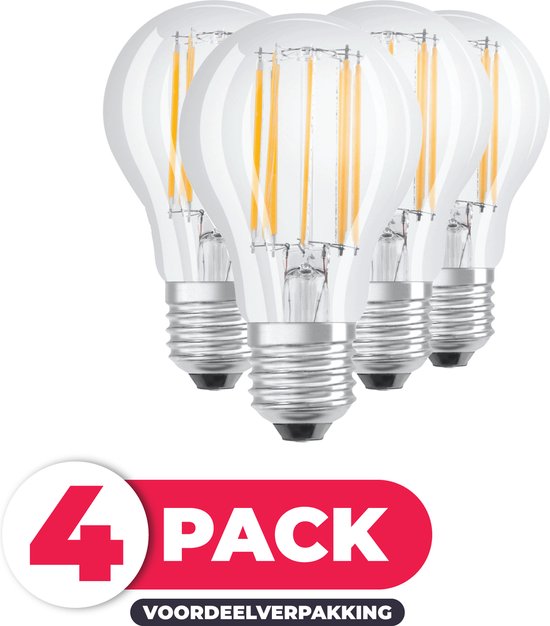 Osram LED Filament E27 - 4W (40W) - Koel Wit Licht - Niet Dimbaar - 4 stuks | bol.com
