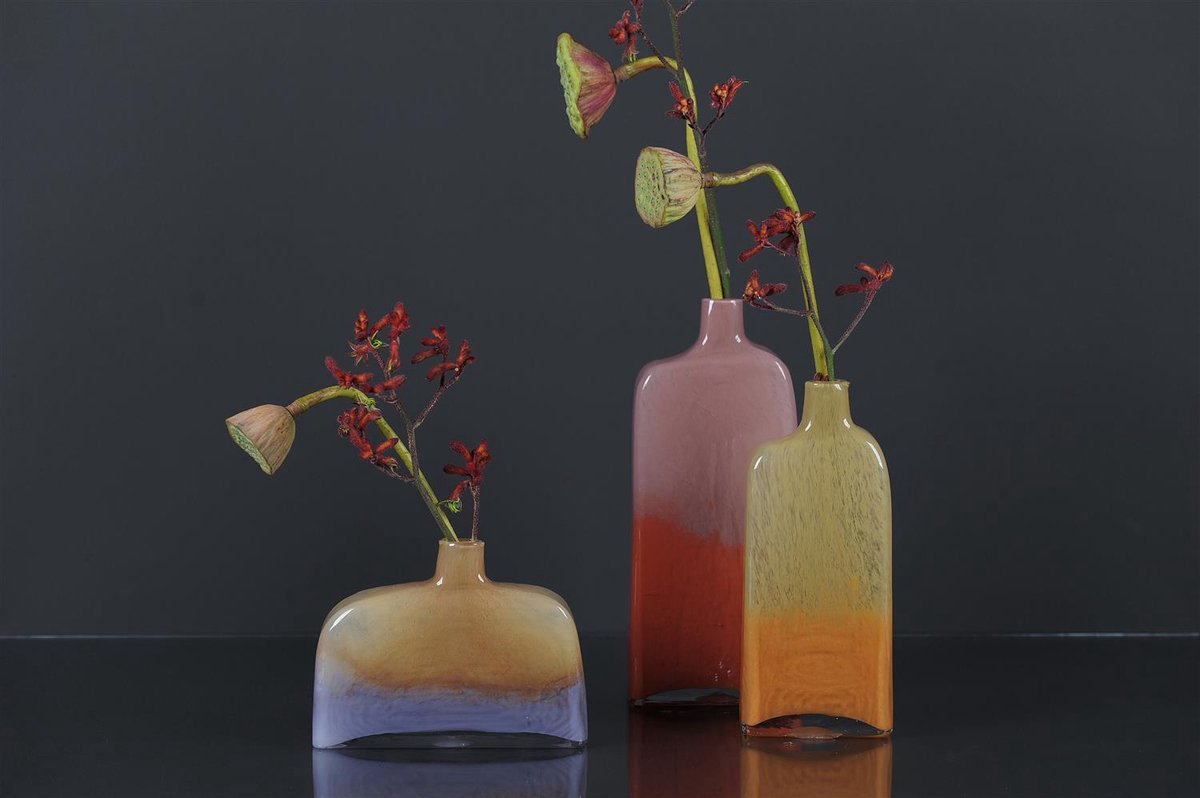 Rasteli Vaas Condilla Glas Gemêleerd L 13,1 x 6 x H 30 cm | bol.com