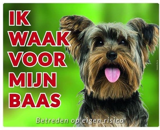 Yorkshire Terrier Waakbord - Ik waak voor mijn baas | bol.com Yorkshire Terrier Waakbord - Ik waak voor mijn baas | bol.com