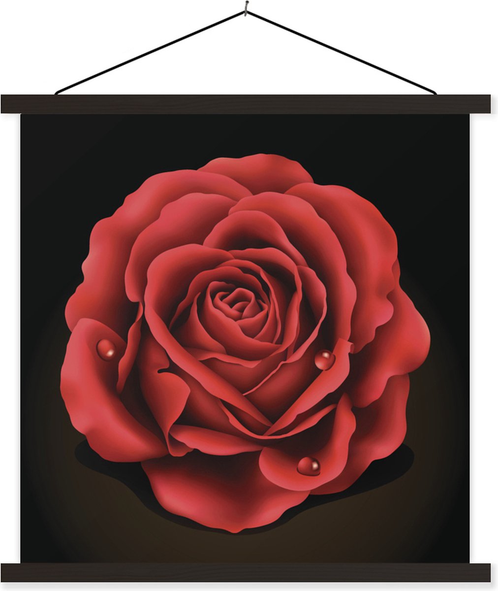 illustration des grandes fleurs rouges de l'affiche scolaire de la ...