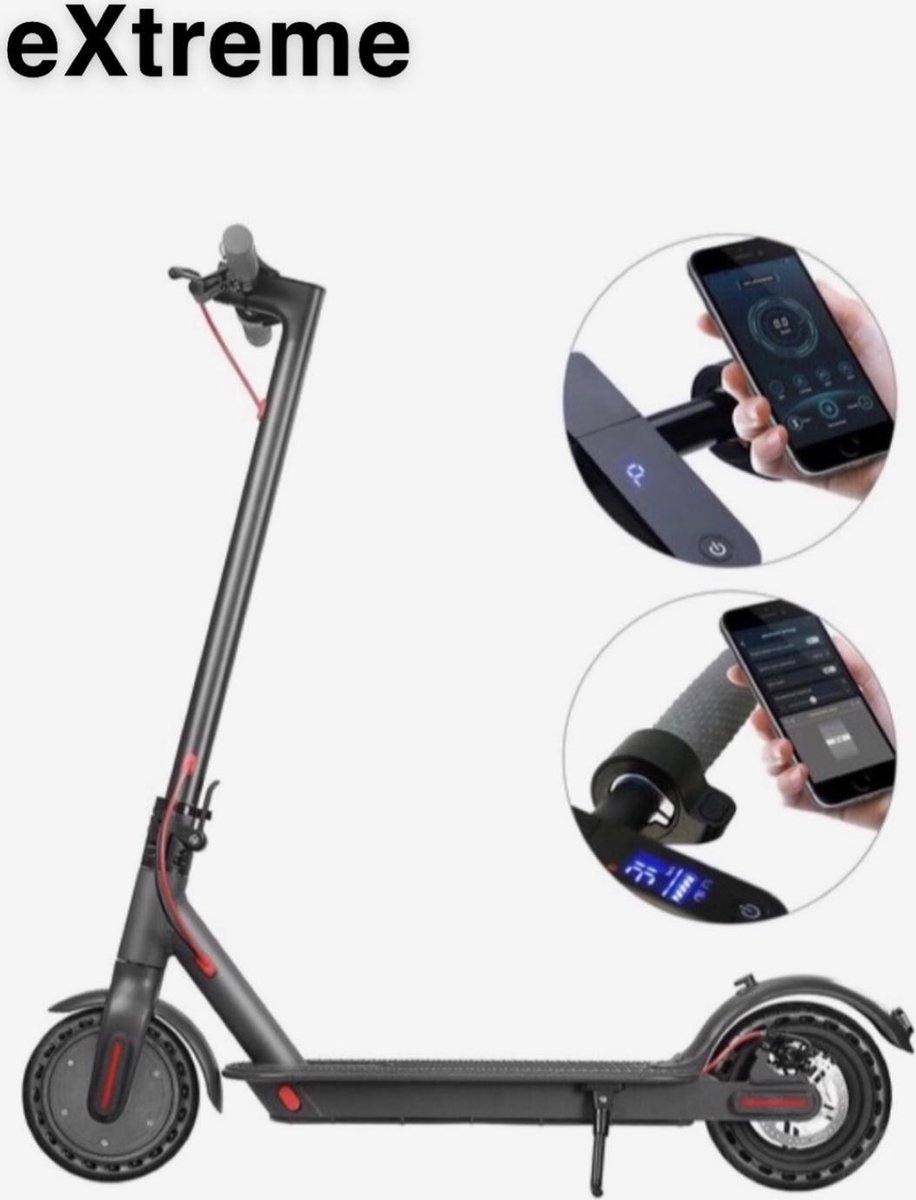 eXtreme Pro Elektrische step Zwart 350w met gratis binnen en buitenband ...