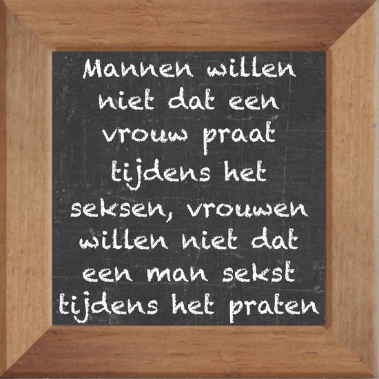 Wijsheden Op Krijtbord Tegel Over Sex Met Spreuk Mannen Willen Niet