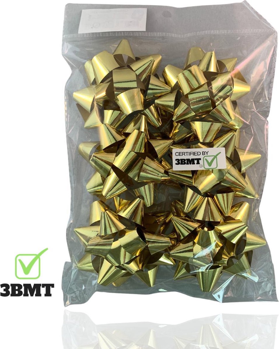 3BMT - Cadeau strik goud - decoratie strik goud - zelfklevend - set van ...