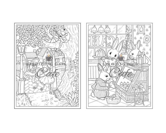 Animal Town Coloring Book: An Adult Coloring Book Featuring Fun, Easy ...