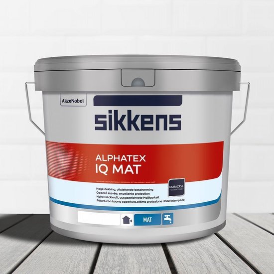Sikkens Alphatex IQ Mat Ral 6003 Olijfgroen Groen - 5 liter- Muurverf ...