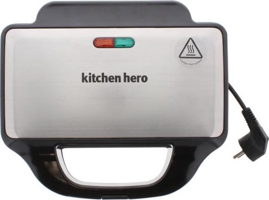 Kitchen Hero XL Tosti Apparaat - 900 W - Anti Aanbak laag - Extra Dikke ...