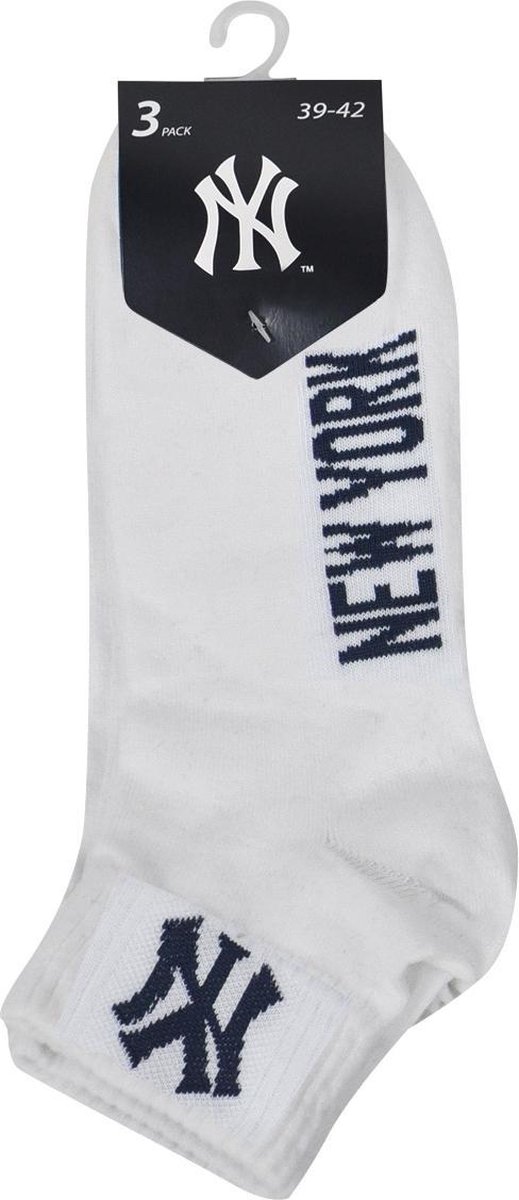 New York Yankees - 3-Pack Quarter Socks - 3-pack Sokken - 43 - 46 - Wit ...