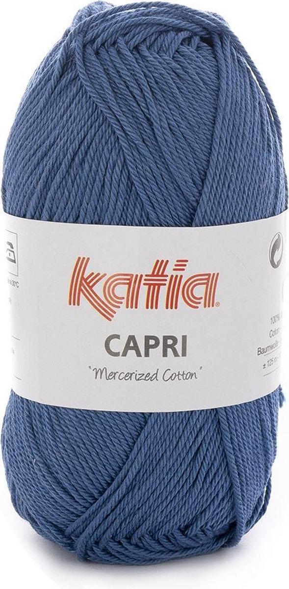 Katia Capri - kleur 155 Medium blauw - 50 gr. = 125 m. - 100% katoen | bol