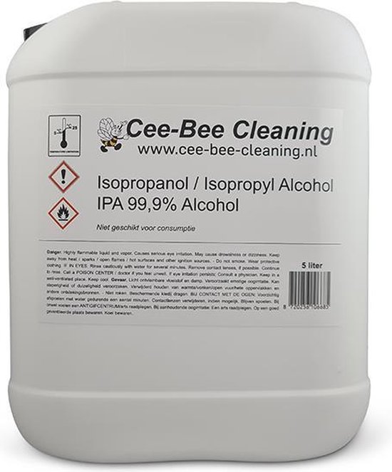 Cee-Bee Isopropanol | Isopropyl | IPA 99.9% Alcohol | 5 liter | bol.com