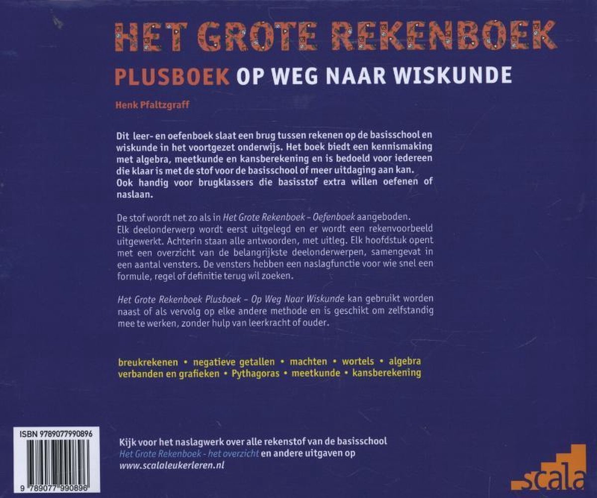 Het Grote Rekenboek - Het grote rekenboek plusboek | 9789077990896 ...