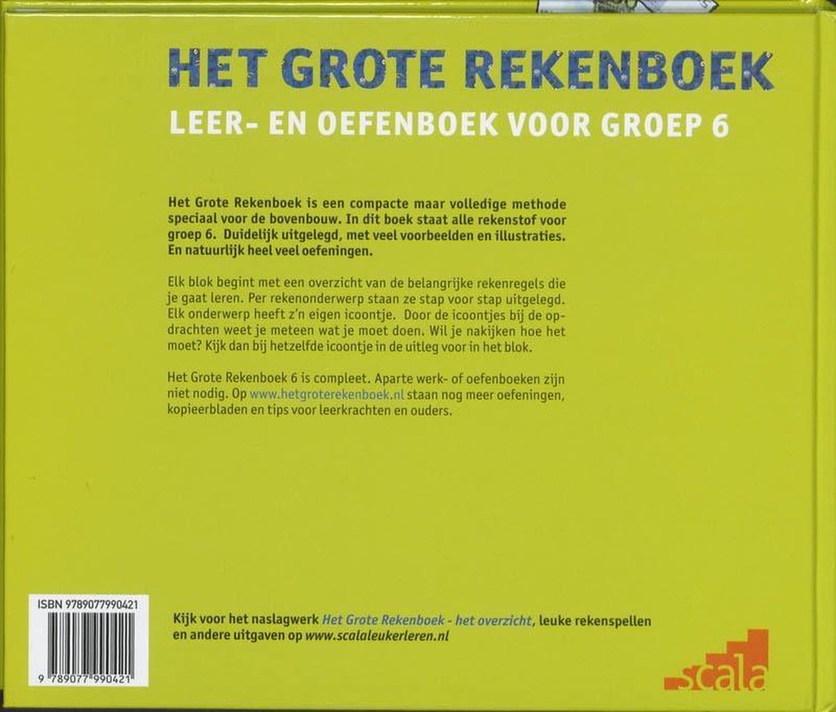 Het grote Rekenboek groep 6 Leer-en oefenboek | 9789077990421 | Jolanda ...