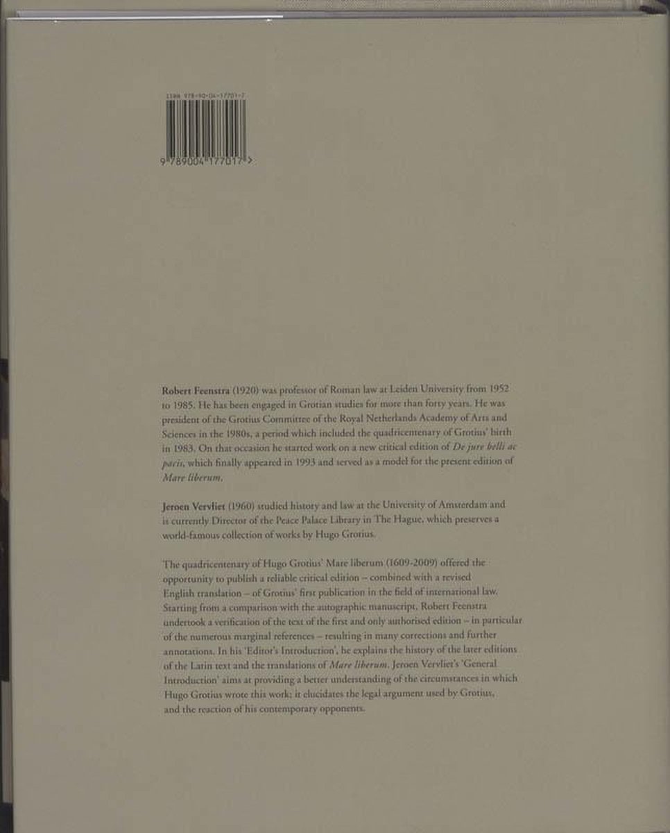 Hugo Grotius Mare Liberum 1609-2009 | 9789004177017 | Hugo Grotius ...