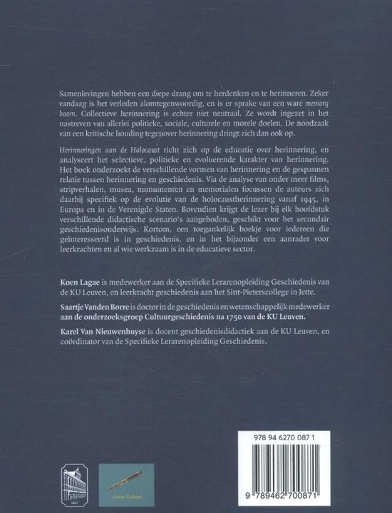 Historisch denken 0 - Herinneringen aan de Holocaust | 9789462700871 | Koen Lagae | Boeken | bol