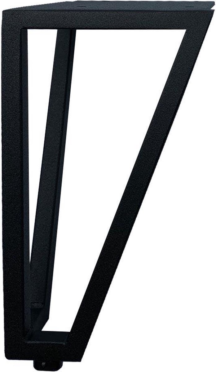 Zwarte wire poot driehoek 18 cm met bevestigingsplaat | bol.com