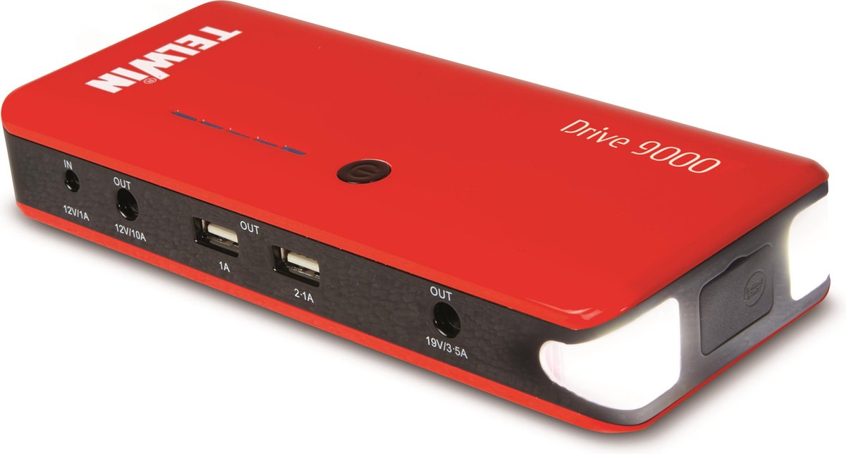 Telwin powerbank Drive 9000 12v accubooster 600ah & powerbank 9000mah | bol