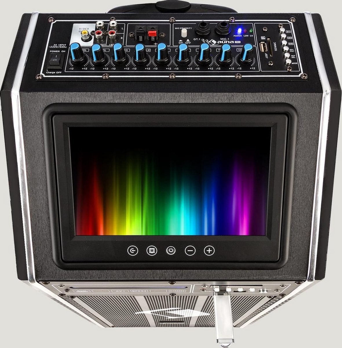 DisGo Box 100 Système de sonorisation mobile DVD max. 300 W Écran TFT 9 ...