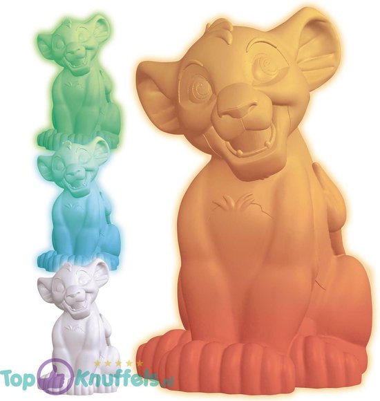 Disney Lion King Simba LED Nachtlamp Multi-Color 20 cm | Disney Lion ...