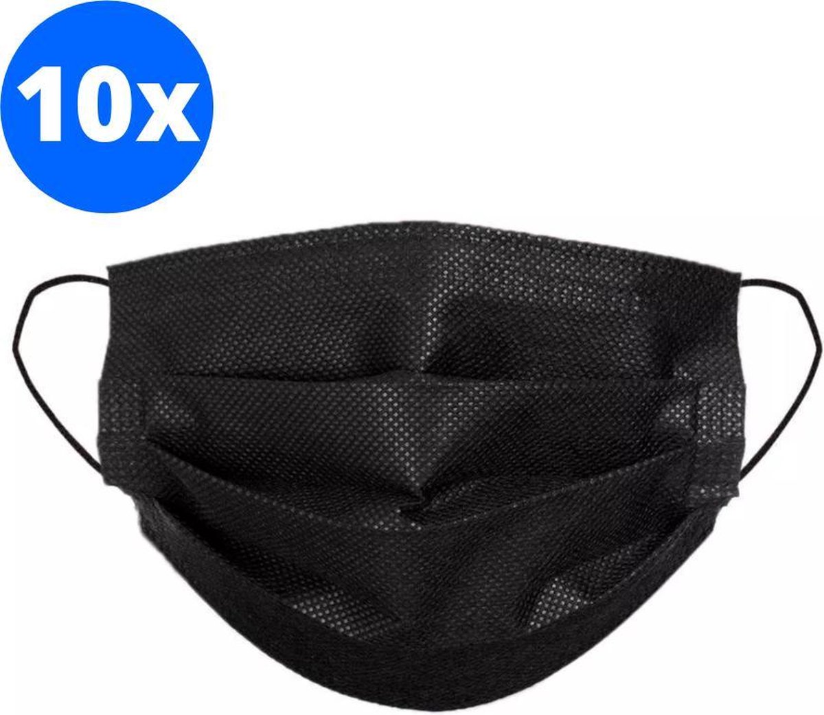 WG COMMERCE ® 3 Laags Wegwerp Mondkapjes in Zwart - Mondmasker - 10 ...