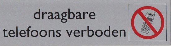 Pictogrambord Telefoons verboden 165 x 44 mm | bol