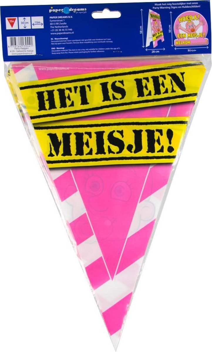 Vlag + Slinger - Hoera, meisje | bol