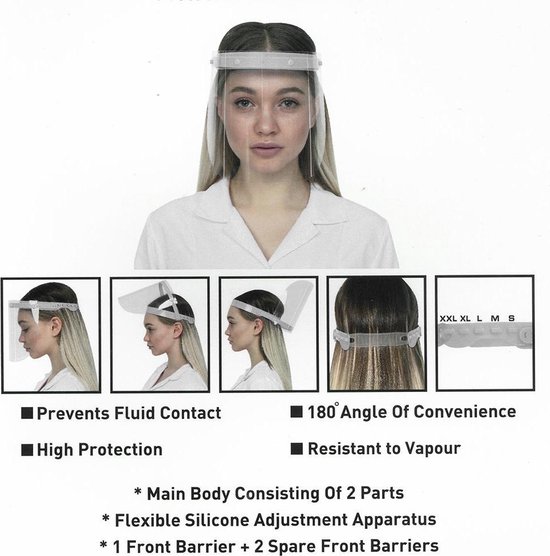 Écran facial - Bonnet facial - Écran facial - Face Mask facial - Face ...