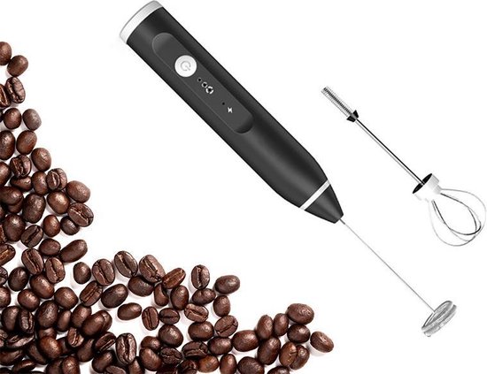 Pancook - Elektrische melkopschuimer – Elektrisch Oplaadbaar incl. USB - Zwart | bol.com