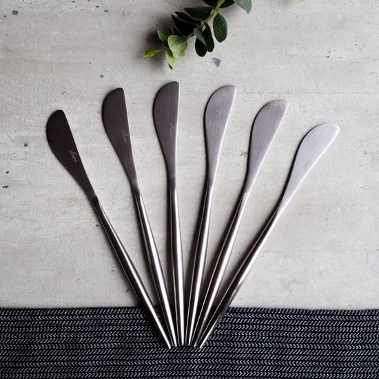 Lusso Elegante Botermesjes - Zilver - 6 Stuks | bol.com