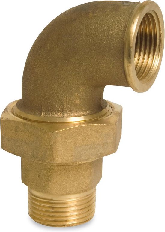 Nr. 98 Knie koppeling 90° messing 3/4" binnendraad x buitendraad type conisch | bol