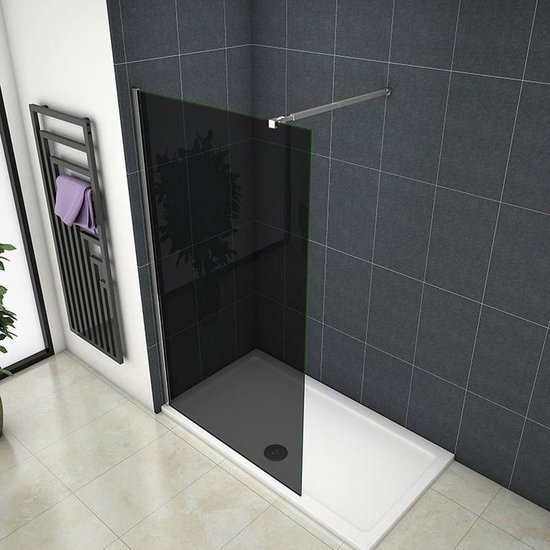 vrijstaande inloopdouche 90x200cm,douchescherm,10mm rookglas ...