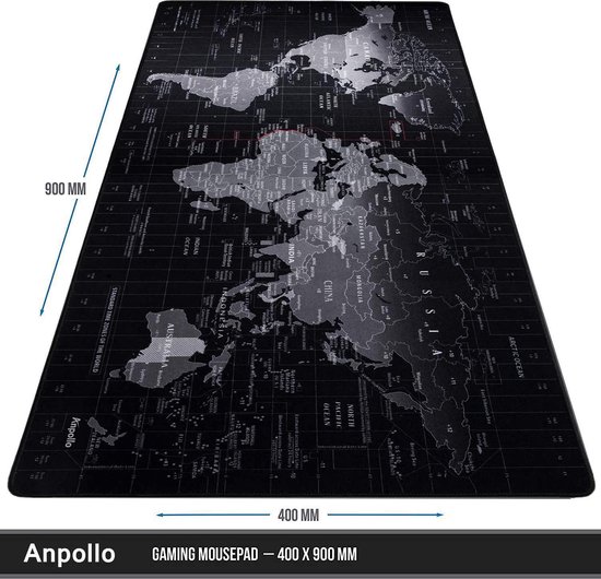 Anpollo-muismat XL (900x400x3mm) Multifunctionele gaming-muismat | bol.com