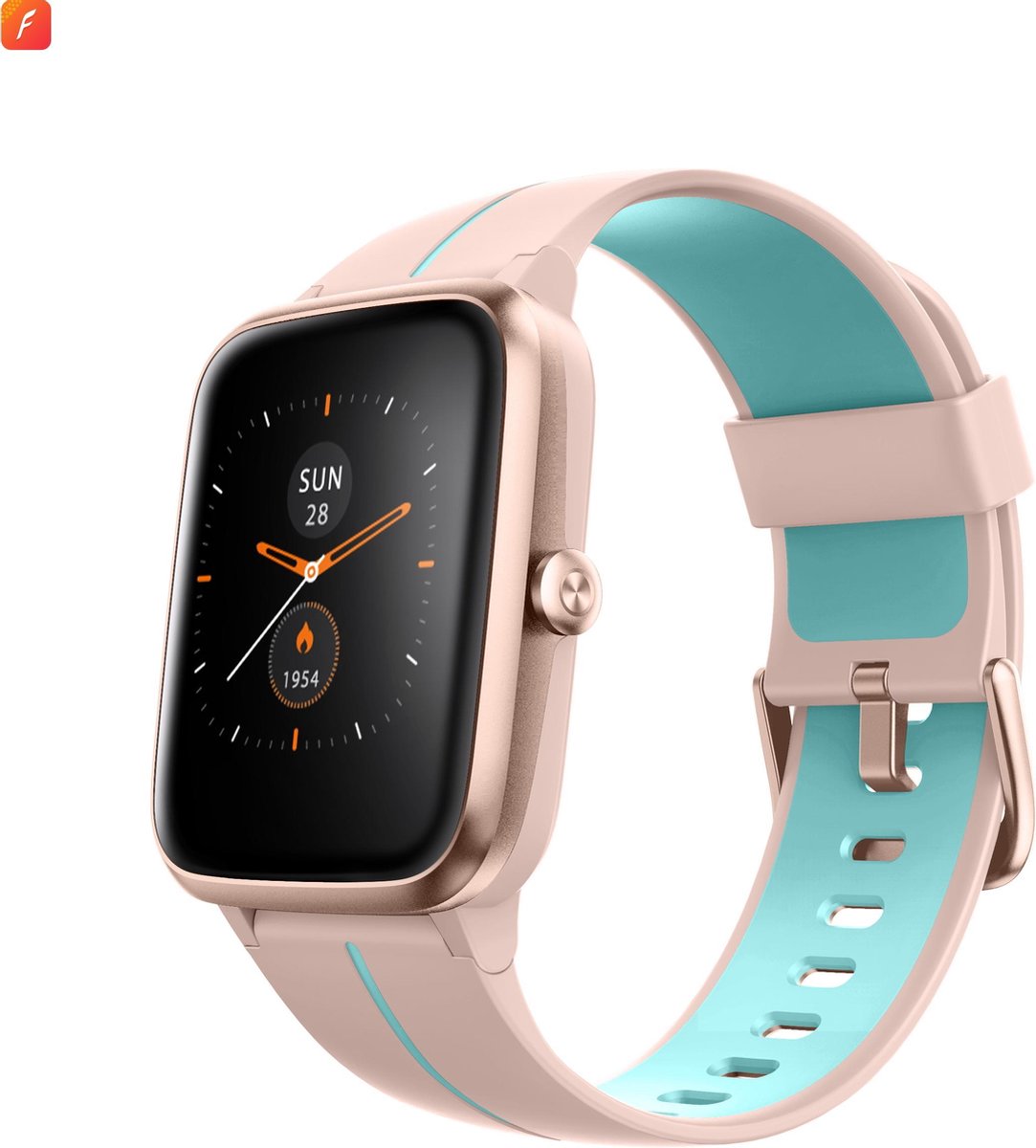 VeryFit Smartwatch Pro 3 - Roze/Blauw - Dames - Met GPS - Hartslag ...