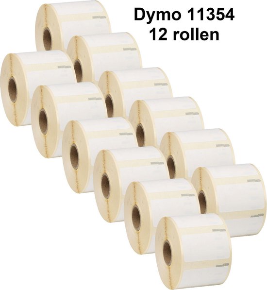 Dymo 11354 compatible Labels - 57 × 32 mm - wit - 12 rollen | bol