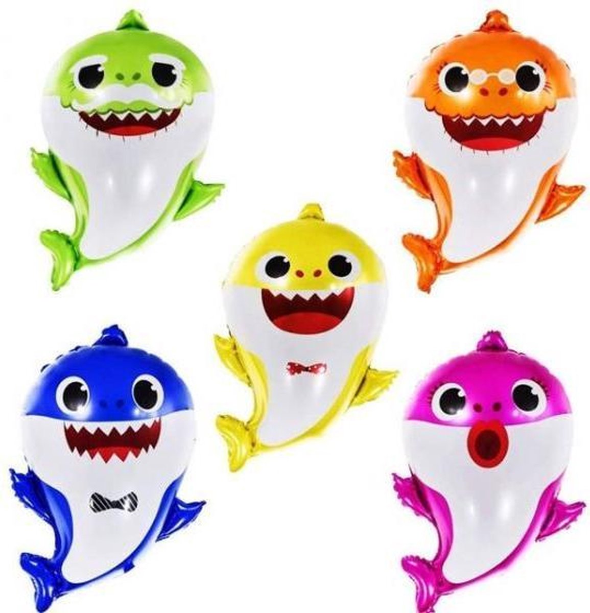 5-pack Baby Shark Doo Doo folie Ballon 67x49cm | Baby Shark | Mama ...