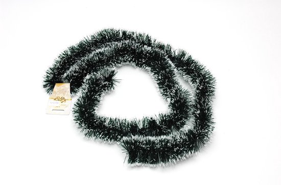 10x Groene guirlandes/kerstslingers met sneeuw 2 meter ...