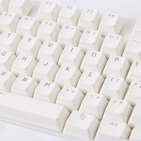 Keycap World Keycaps White PBT - Double Shot keycaps voor meer grip | bol
