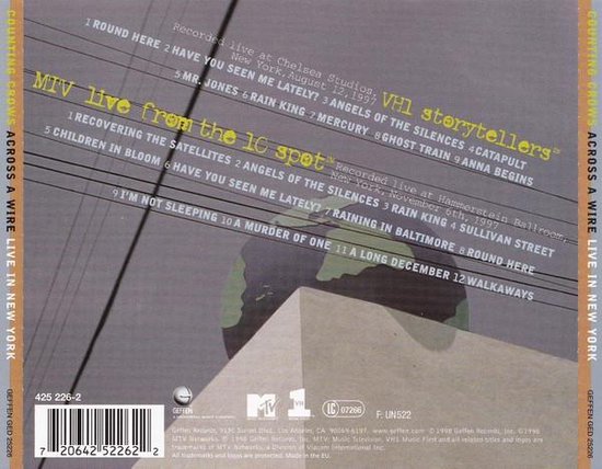 Across A Wire-Live In New York, Counting Crows | CD (album) | Muziek | bol