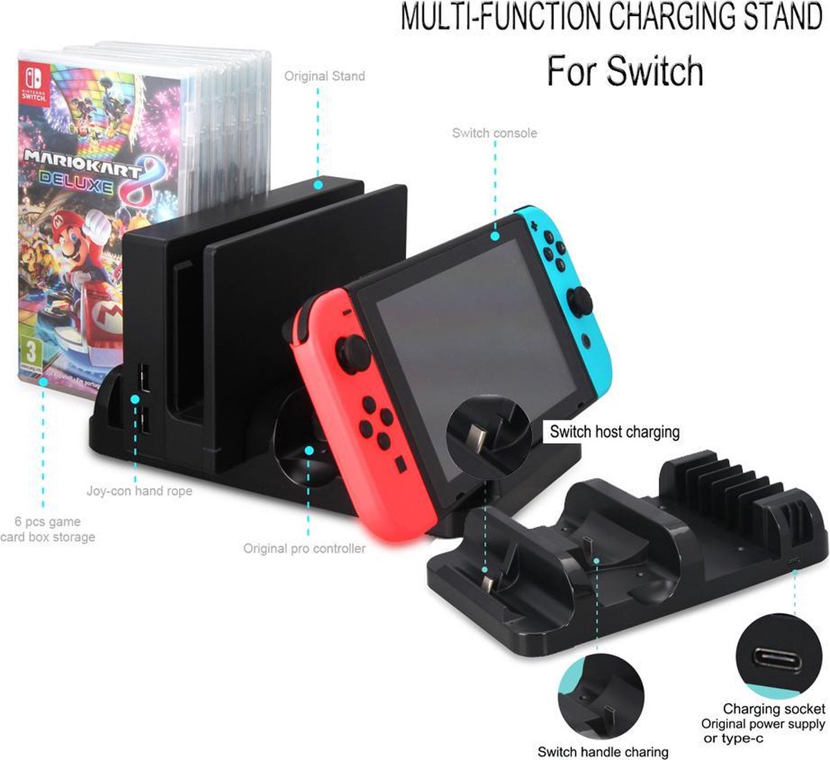Multifunctionele Oplaadstation Standaard voor Nintendo Switch ...