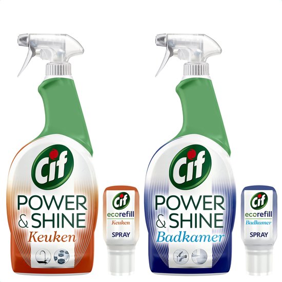 Cif Power & Shine Spray + Refill pakket | bol