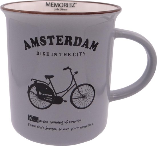 Memoriez Mok Fiets Amsterdam - Set van 2 | bol.com
