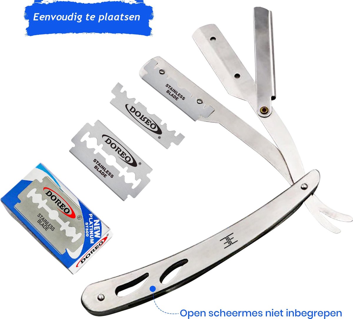 DOREO ® Dubbelzijdige Losse Scheermesjes – 10 Stuks - Razor Blades - Mesjes voor Shavette | bol.com