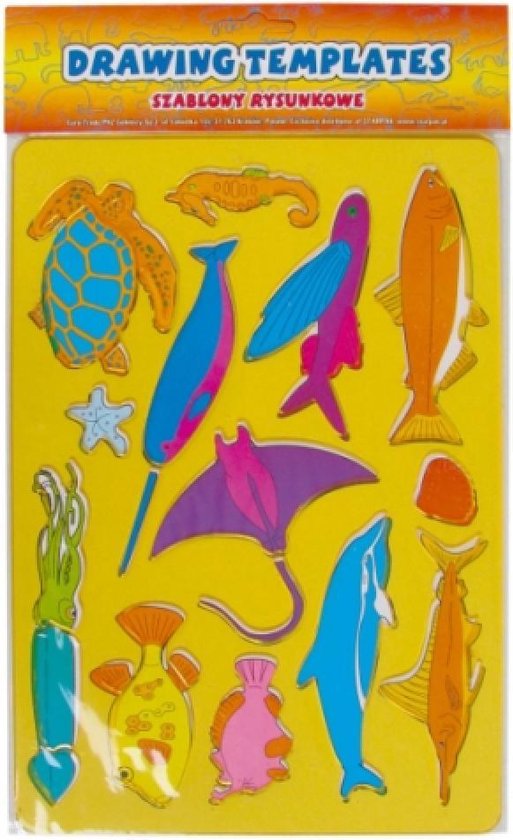 Zee Vis Sjabloon – Tekensjabloon – 18.5 x 26 cm | bol