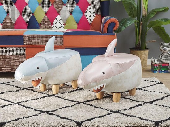 Beliani SHARK - Stool - Roze - Polyester | bol.com