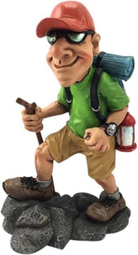 Grappige beroepen beeldje wandelaar met stok de komische wereld van ...