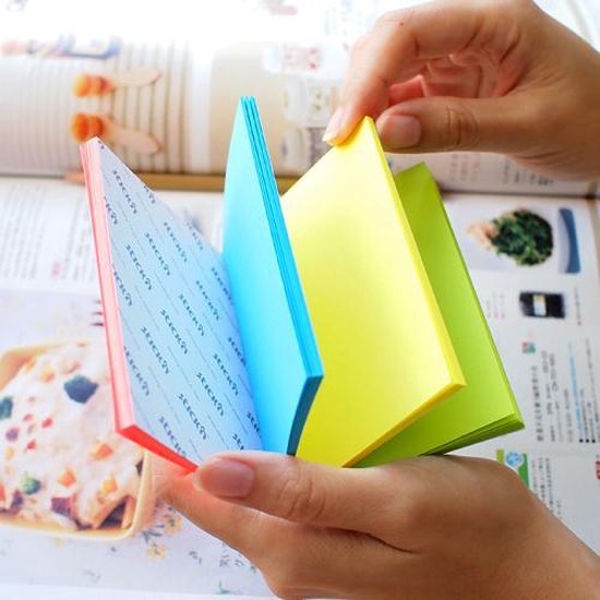 Stick'n Memoblok Magic - Sticky Notes - 76x101mm - 4 Verschillende Neon ...