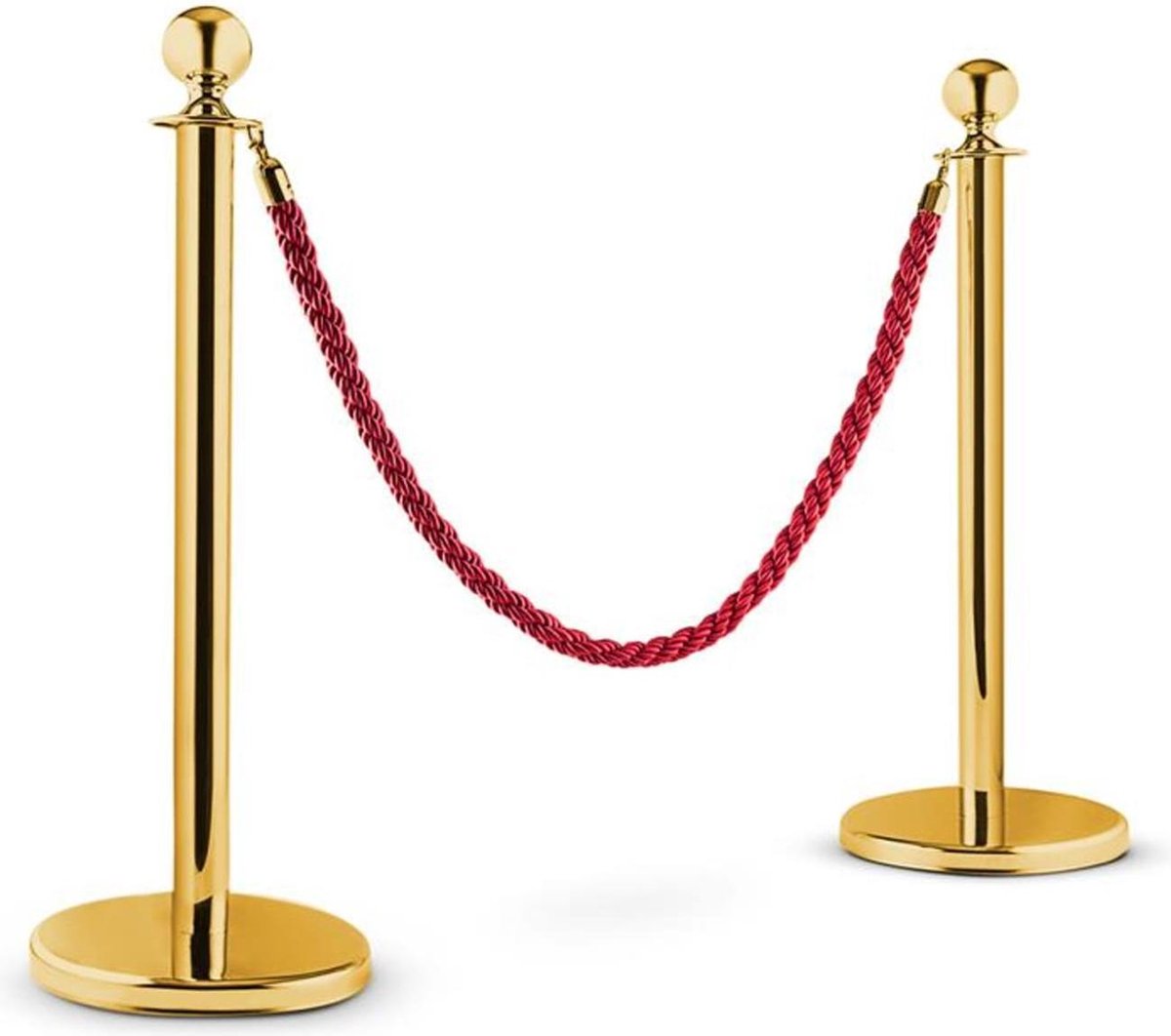 Golden Gate personen-geleidingssysteem 2 afsperposten 1 koord gouden ...