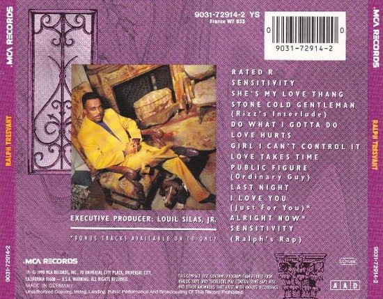 Ralph Tresvant 1990, Ralph Tresvant (Former Member Of New Edition) | CD ...